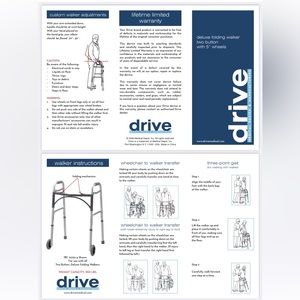 Drive Medical | Other | 2for 1 Drive Medical Folding Rolling Walker 2 ...
